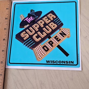 Wisconsin Supper Club Window Decal - Etsy