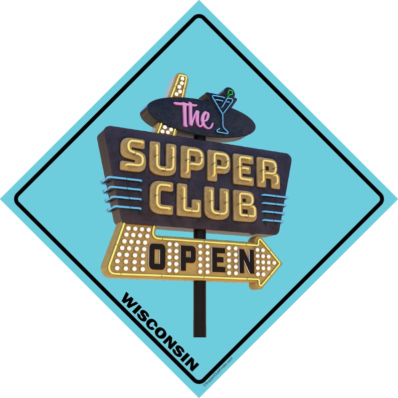 Wisconsin Supper Club Window Decal - Etsy