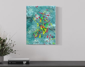 SUMMER DREAM Canvas With Structure Textured Art Abstract Art I Modern ...
