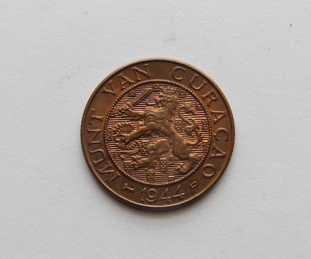 Curacao 2 1/2 Cent 1944 World Coin - Etsy