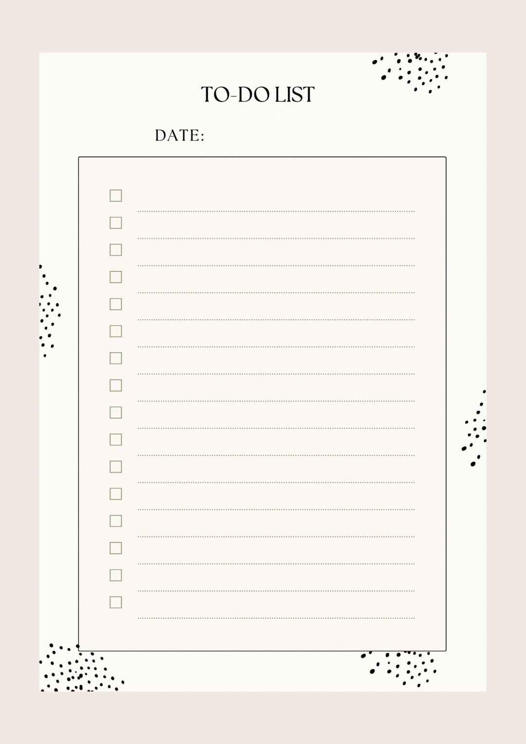 Minimal to Do List Printable, Simple Tasks List Template, Productivity ...