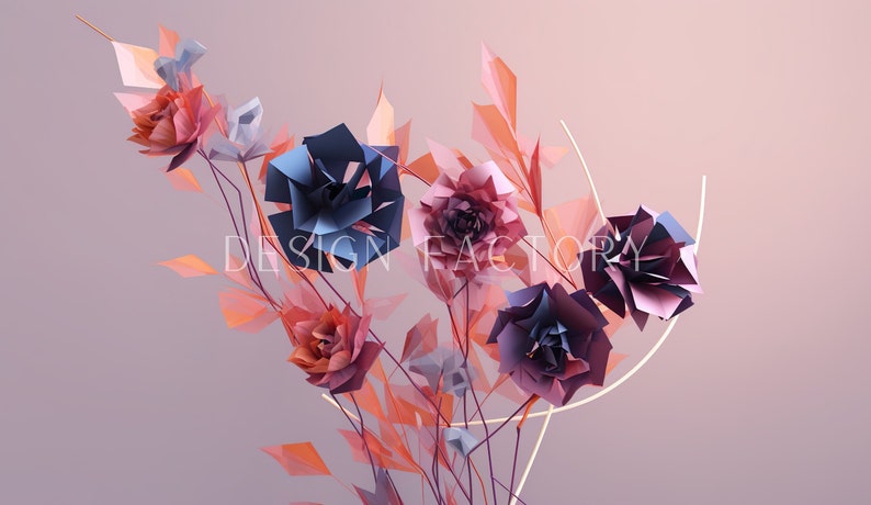 Set of 4 Polygon Desktop Wallpaper / Abstract Minimalist Computer / PC ...