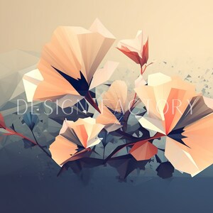 Set of 4 Polygon Desktop Wallpaper / Abstract Minimalist Computer / PC ...