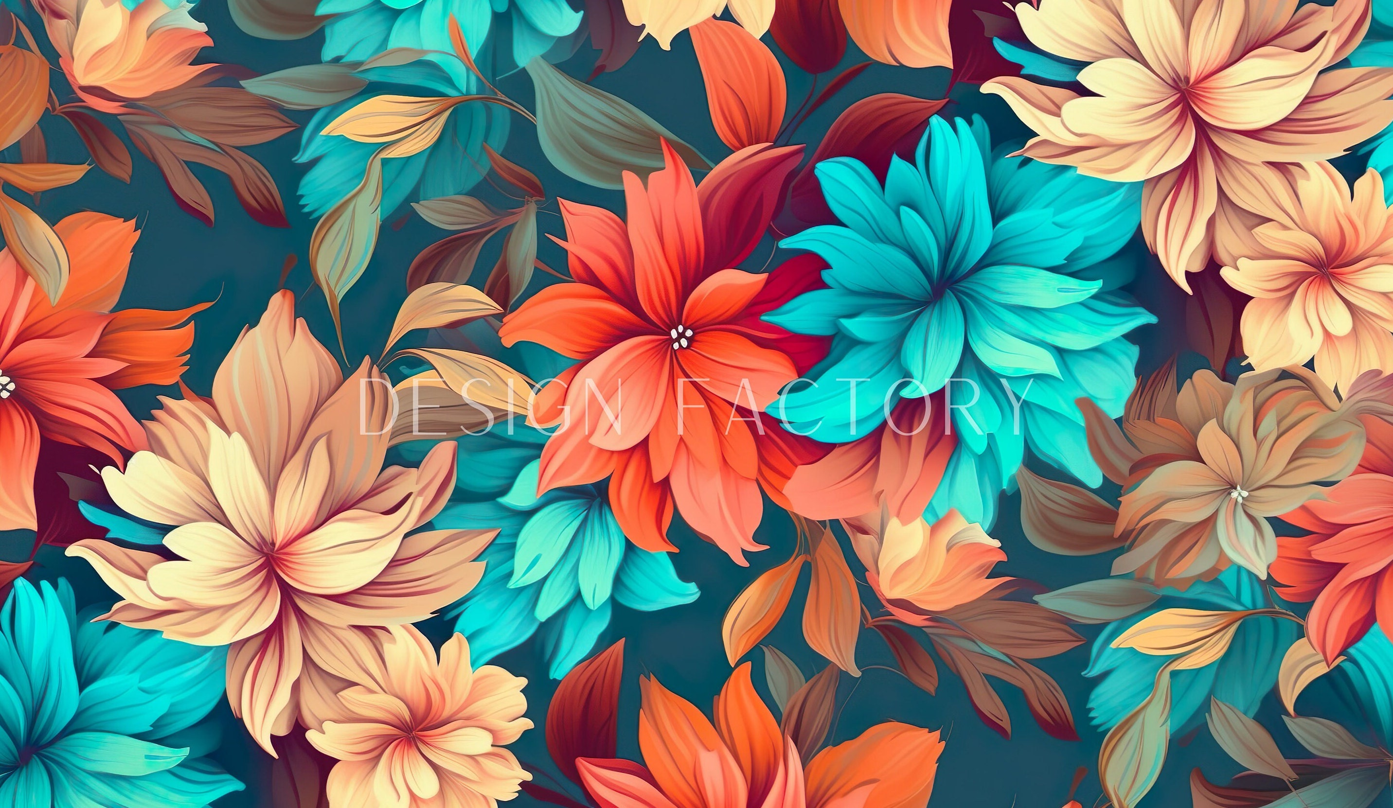 Set of 4 Floral Desktop Wallpaper / Abstract Minimalist Computer / PC ...