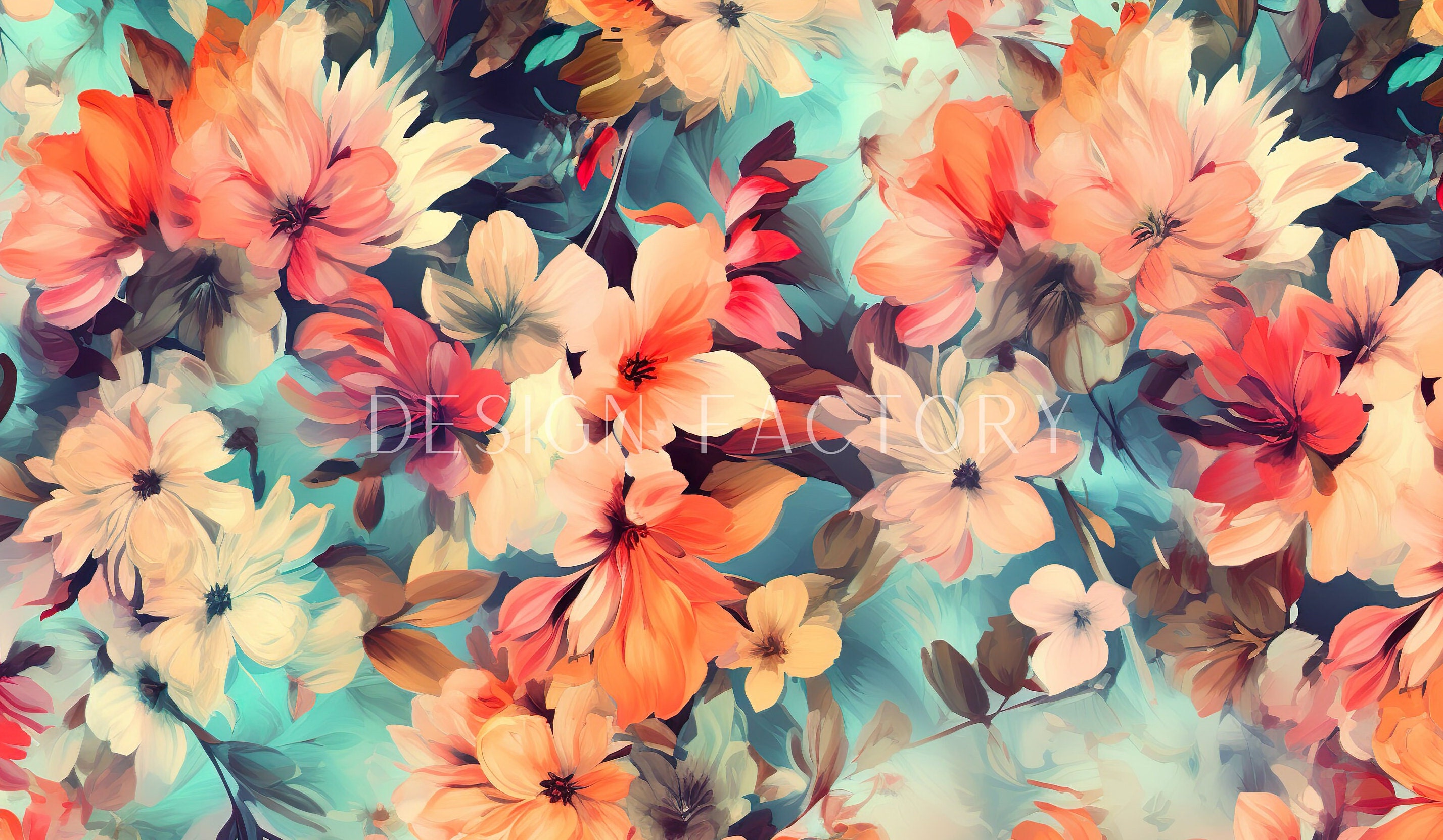 Set of 4 Floral Desktop Wallpaper / Abstract Minimalist Computer / PC ...