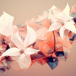 Set of 4 Polygon Desktop Wallpaper / Abstract Minimalist Computer / PC ...
