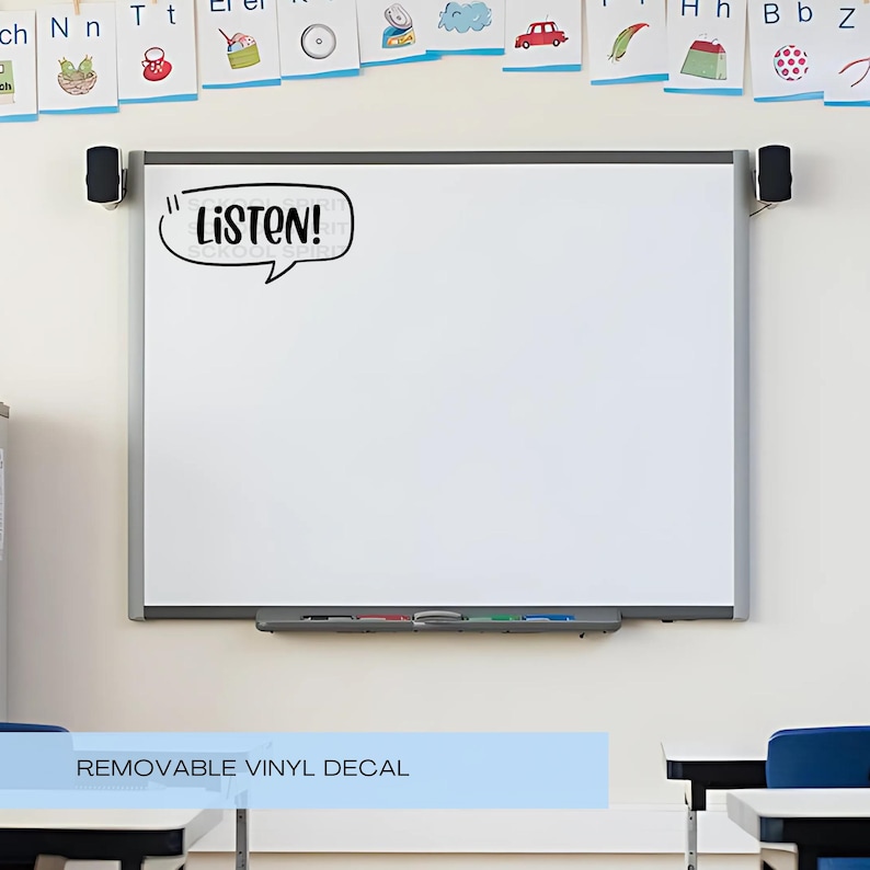 Listen Speech Bubble Whiteboard Decal for Classroom - Etsy