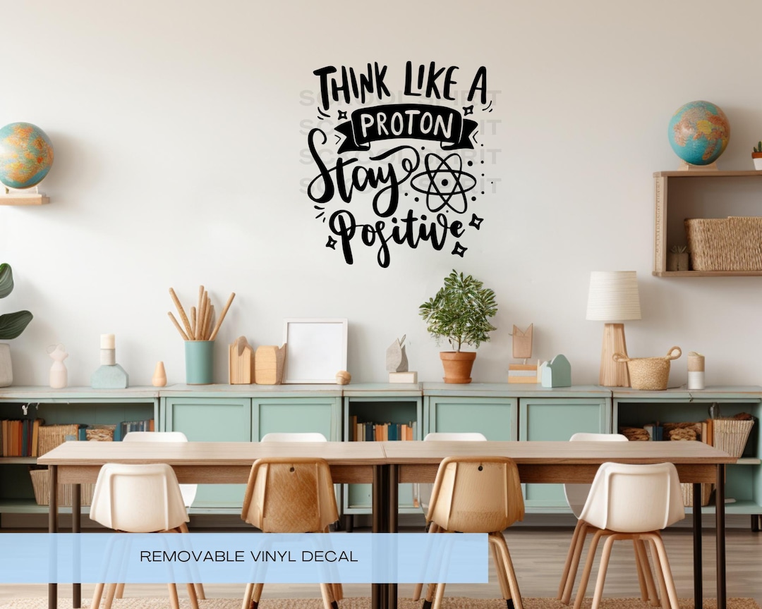 Think Like A Proton Stay Positive Wall Decal for Classroom - Etsy