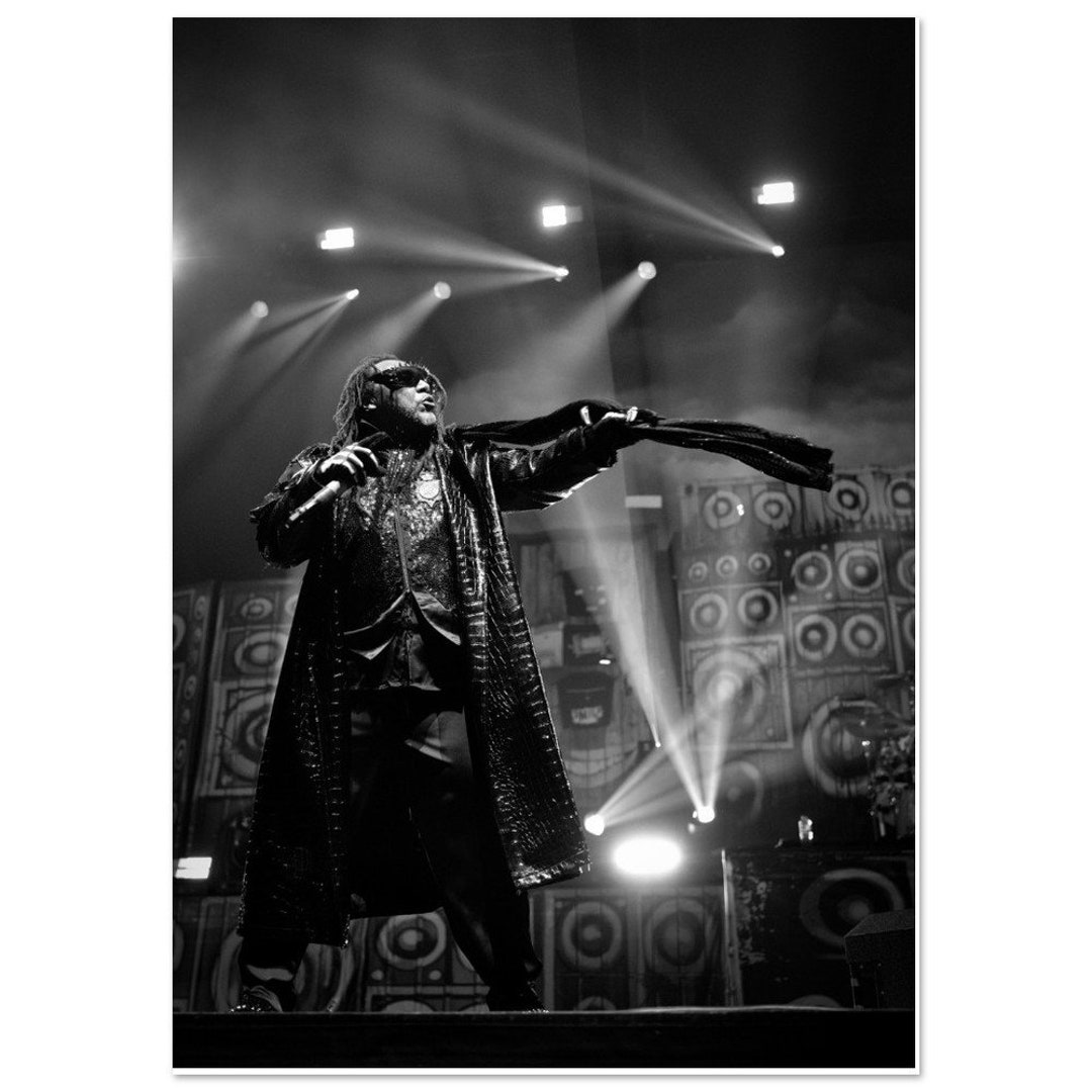 Benji Webbe Skindred Poster Wembley Arena Monochrome Print - Etsy