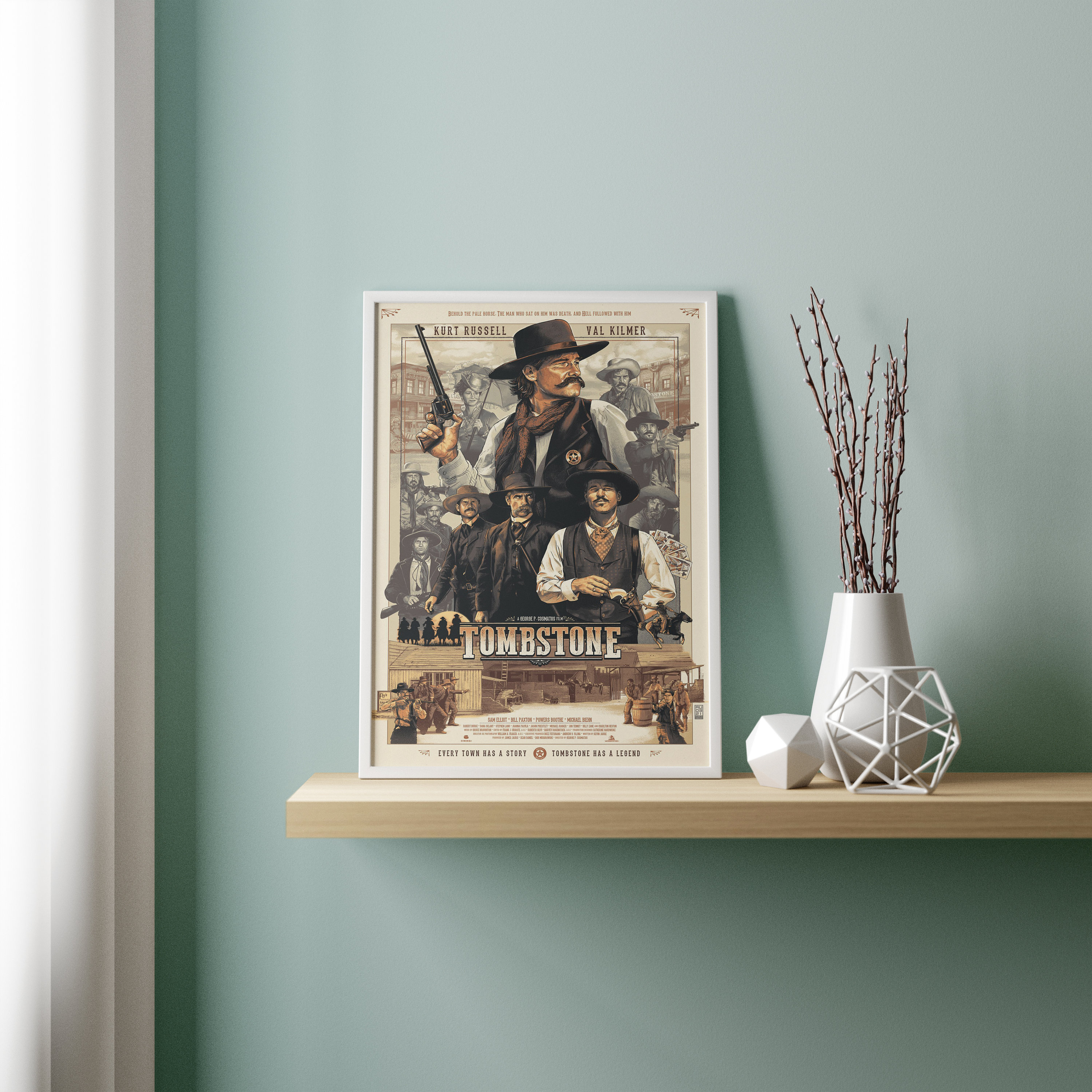 Tombstone Movie Poster / Modern Movie Poster Print / Tombstone Poster ...