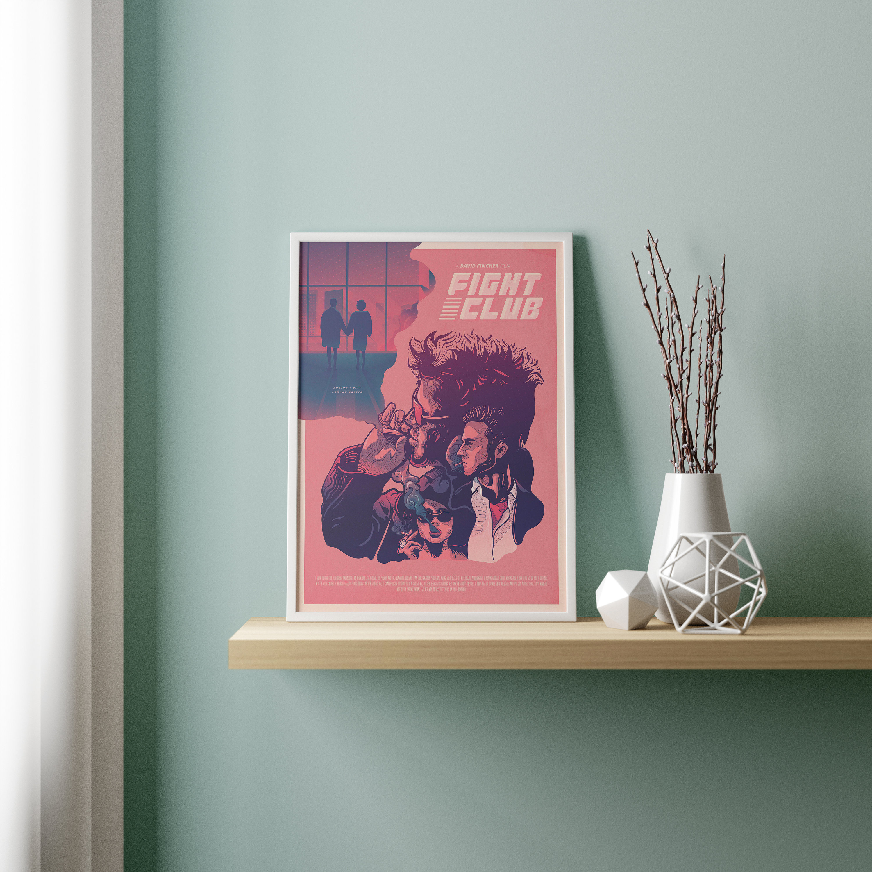 Fight Club / Fight Club Poster / David Fincher / Vintage Retro Art ...