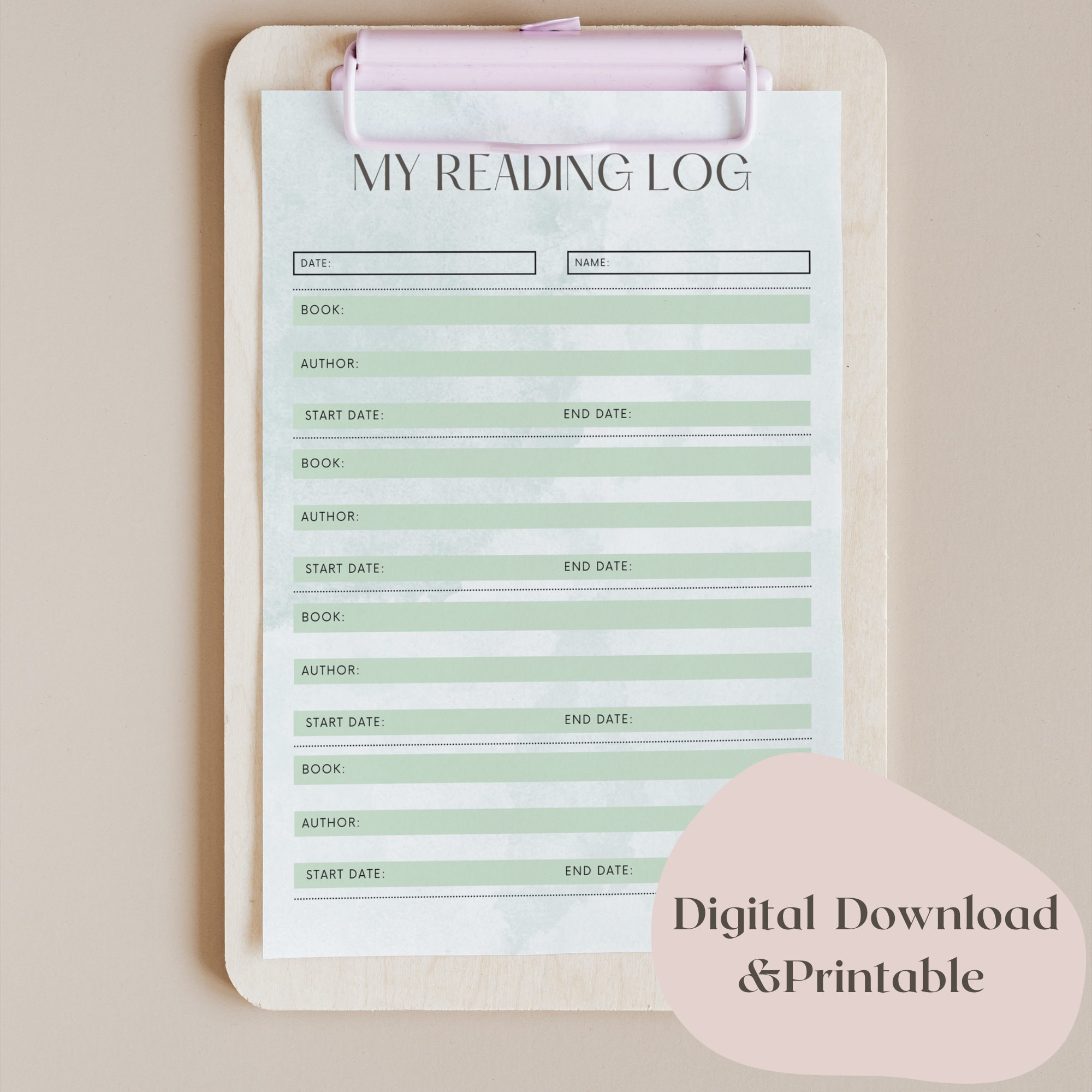 Digital & Printable Reading Log.books I've Read.book Log. Goodnotes ...
