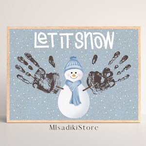Snowman Handprint Art, I Love You Snow Much, Winter Handprint Craft ...