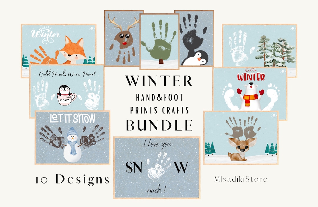 Winter Handprint Craft Bundle | Winter Preschool Craft | Winter Craft ...
