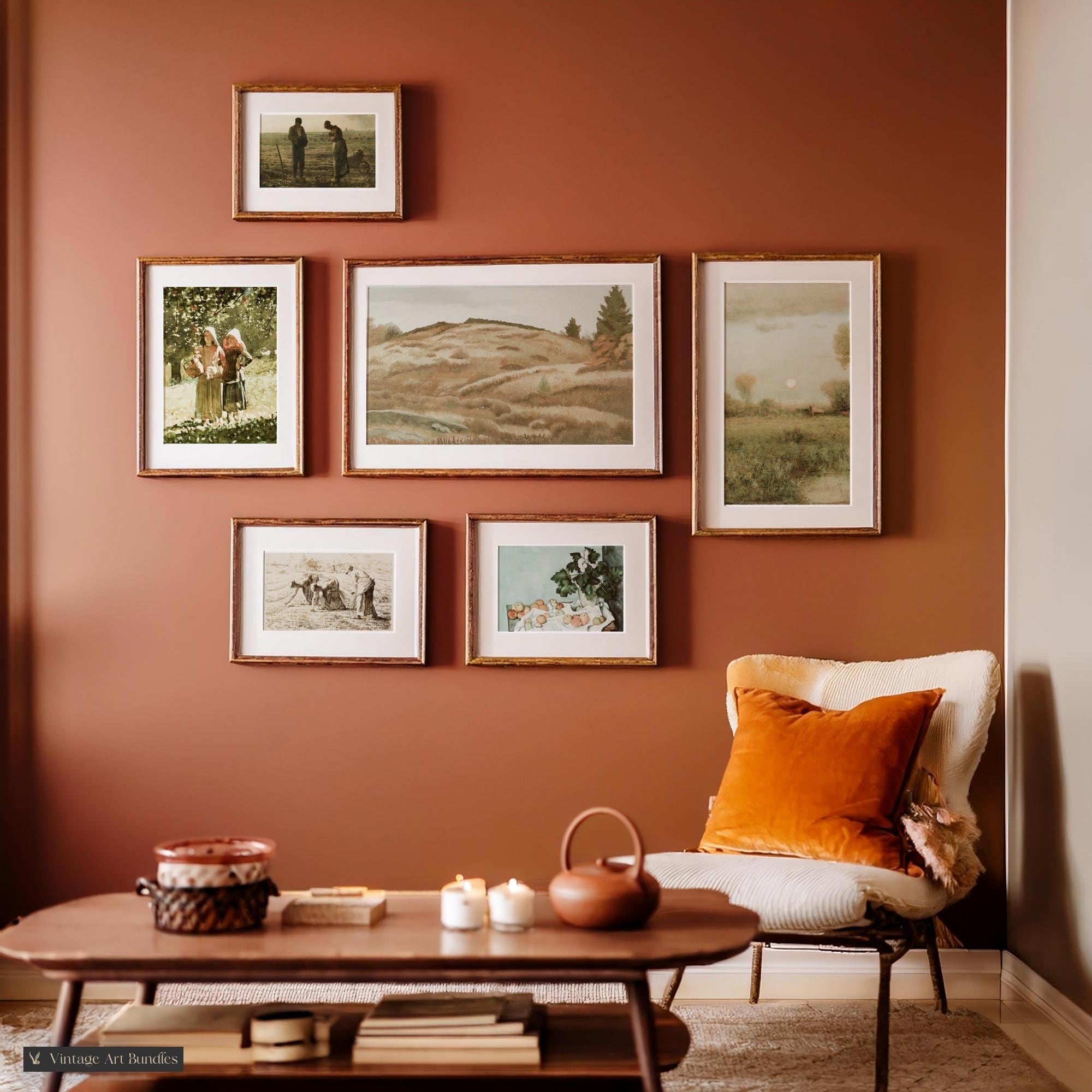 Vintage Fall Gallery Wall Art Set of 6 | Rustic Fall Decor | Antique ...