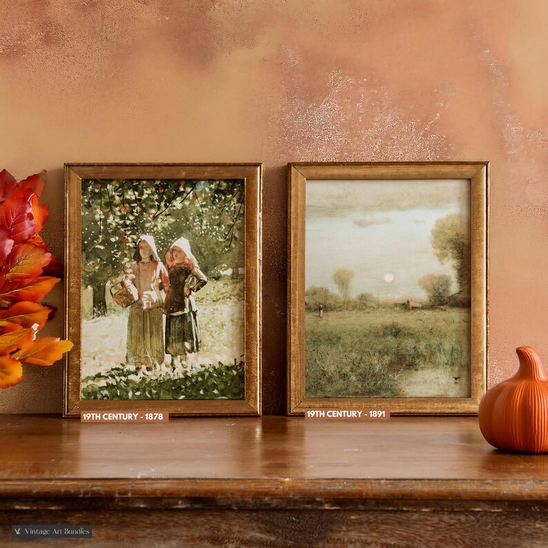 Vintage Fall Gallery Wall Art Set of 6 | Rustic Fall Decor | Antique ...