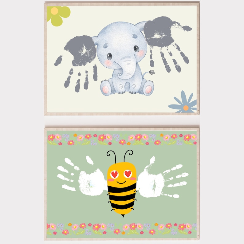Spring Handprint Art Bundle - Spring Crafts for Kids - DIY Keepsake ...