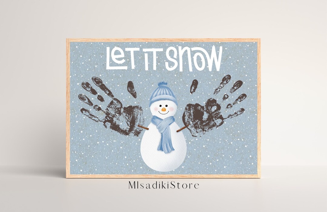Snowman Handprint Art, I Love You Snow Much, Winter Handprint Craft ...