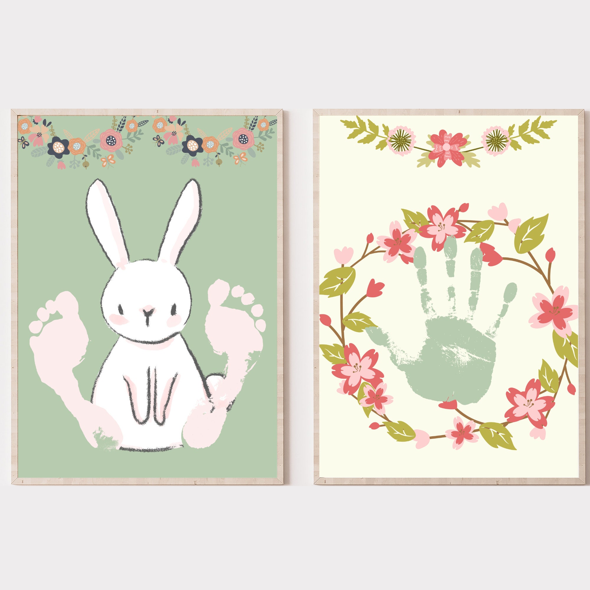 Spring Handprint Art Bundle - Spring Crafts for Kids - DIY Keepsake ...