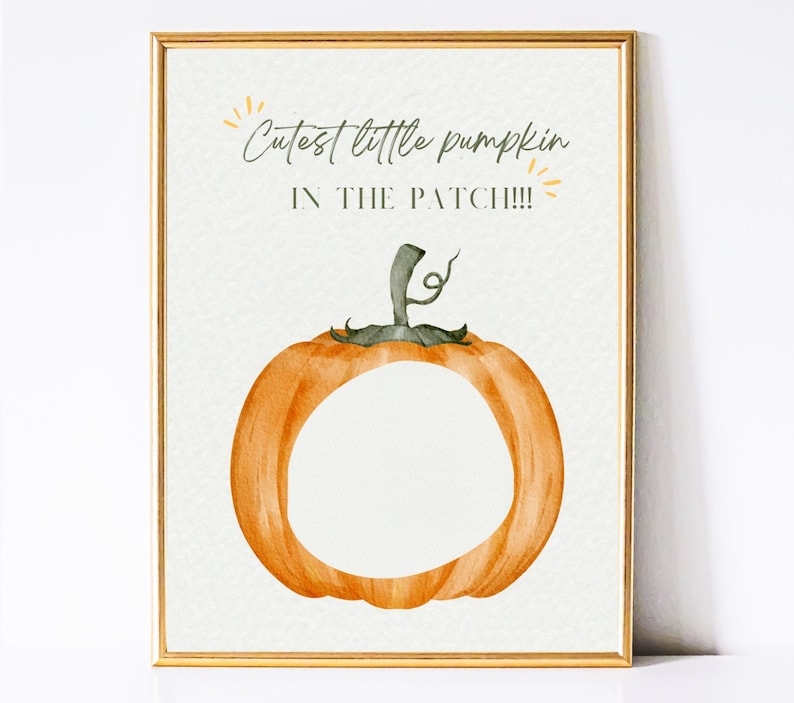 Pumpkin Handprint Art Printable, Cutest Little Pumpkin Handprint Art ...