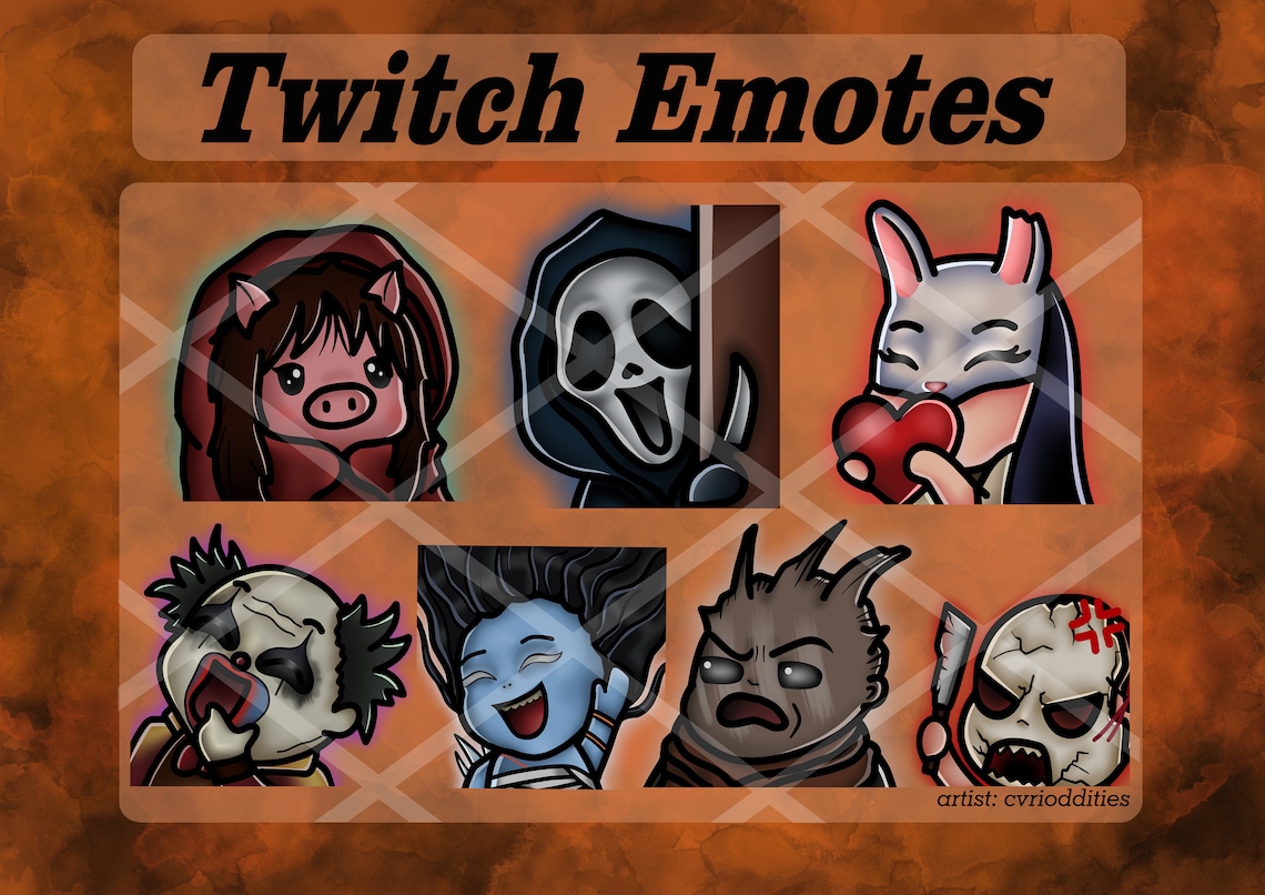 Dbd Emotes Emote Pack for Twitch Dbd Killers - Etsy