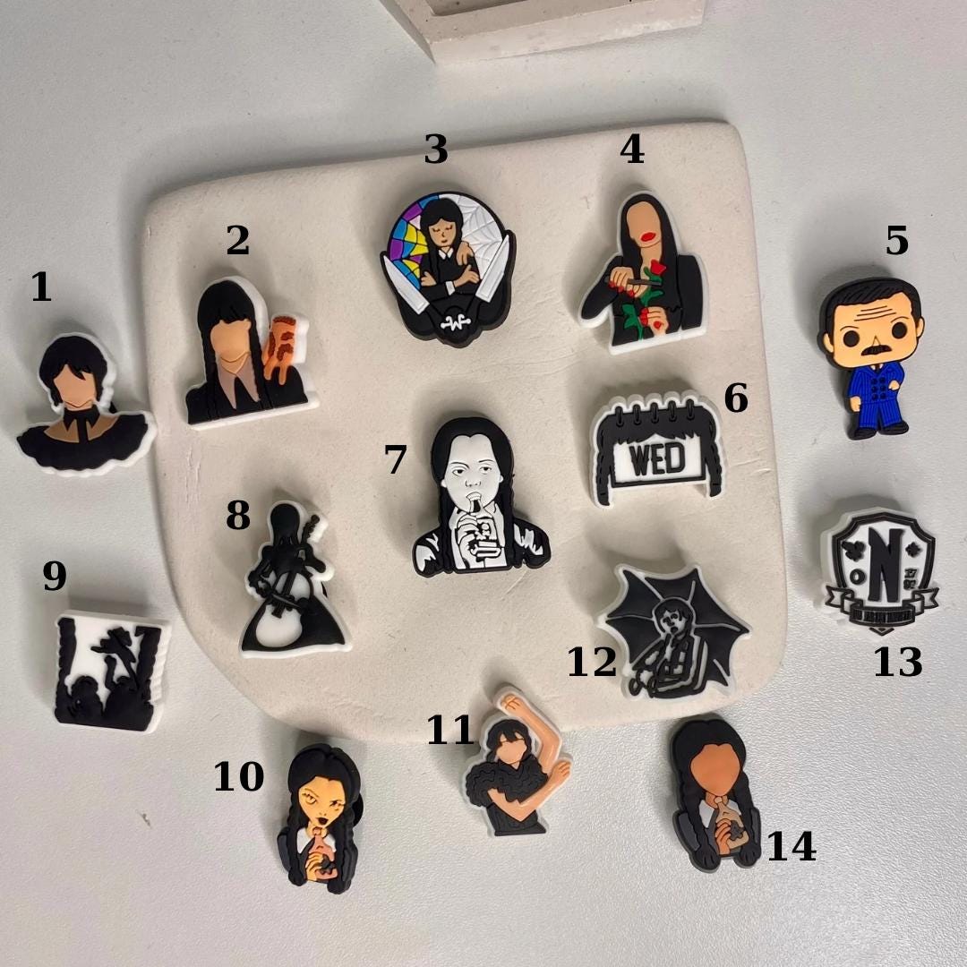 Wednesday Adams Croc Charms Croc Charms adam Shoe Charms 40 Designs ...