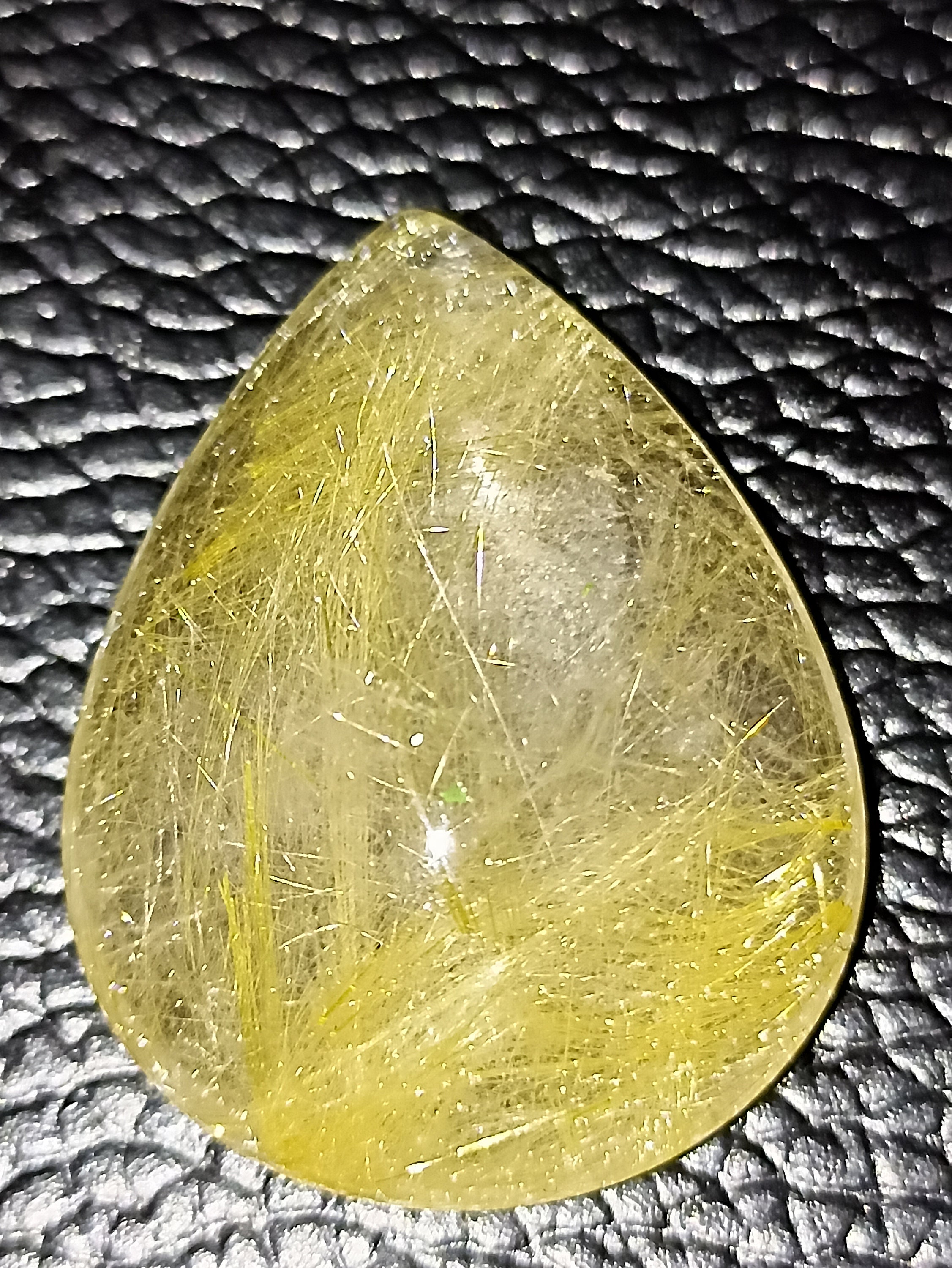 Buy 45 Carat Natural Super Quality Golden Rutile Pear Cabochon. Golden ...