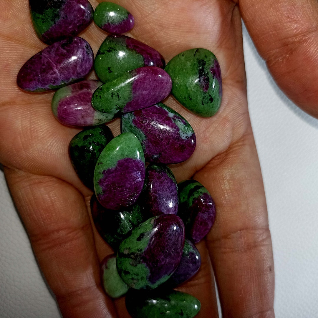 Buy 37 Piece 1035 Carat Natural African Ruby Zoisite Gemstone Tumble ...