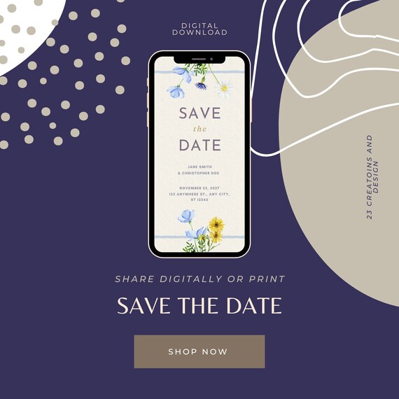 Digital Wedding Save the Date Save the Date Wedding STD - Etsy