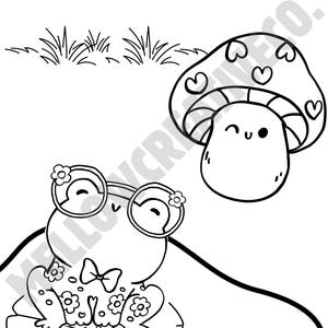 Whimsical Nature Coloring Pages, Printable Digital Download ...
