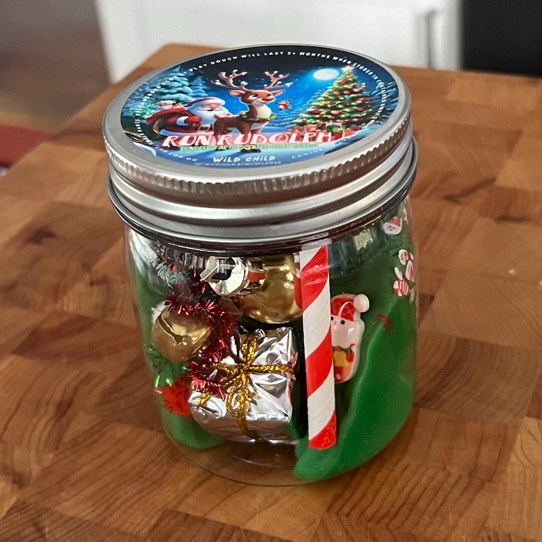 Run Rudolph Play Dough Christmas Magic in a Jar - Etsy