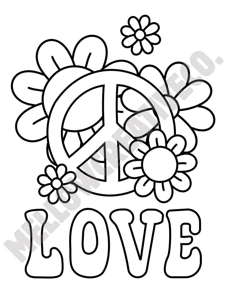 Whimsical Nature Coloring Pages, Printable Digital Download ...