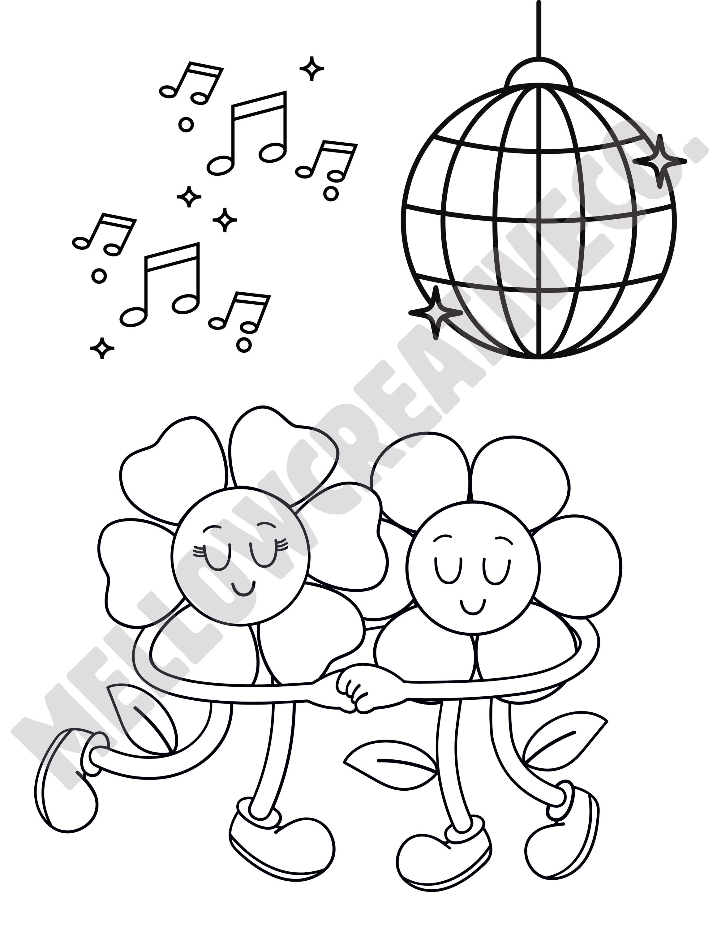 Whimsical Nature Coloring Pages, Printable Digital Download ...
