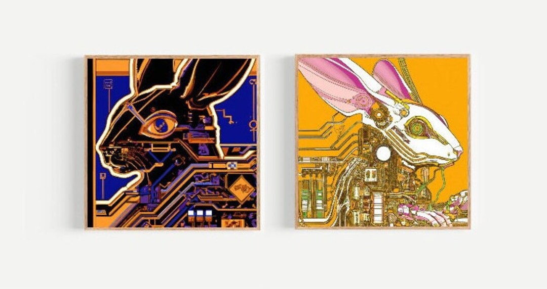 Electric Rabbit Art - Etsy