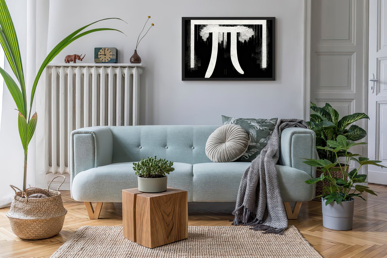 Modern Pi Symbol Wall Art - Etsy