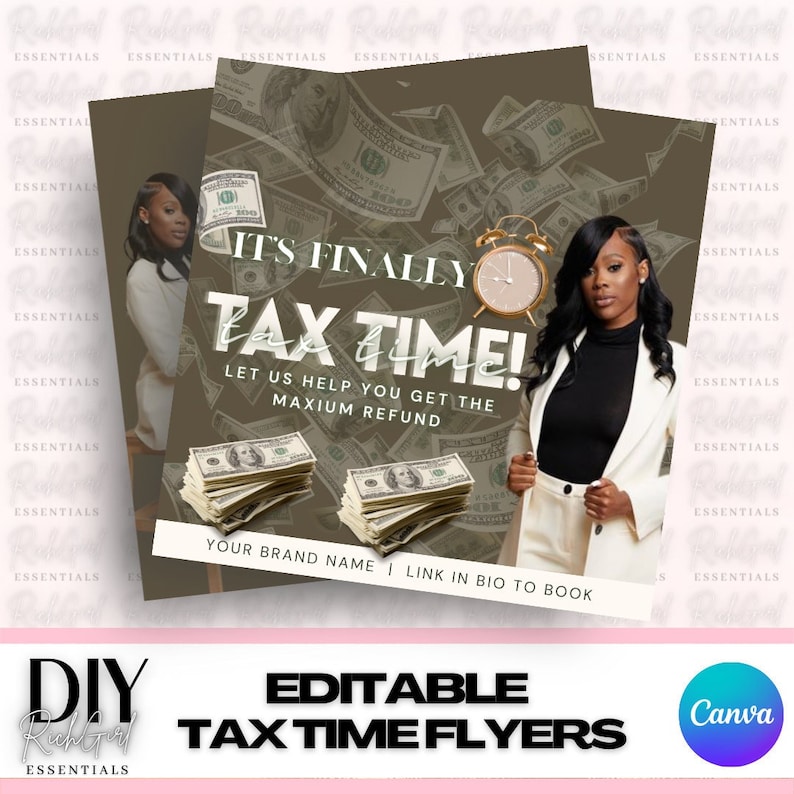 Tax Prep Service Flyer, Tax Credit Repair Template (DIY Canva) - Etsy