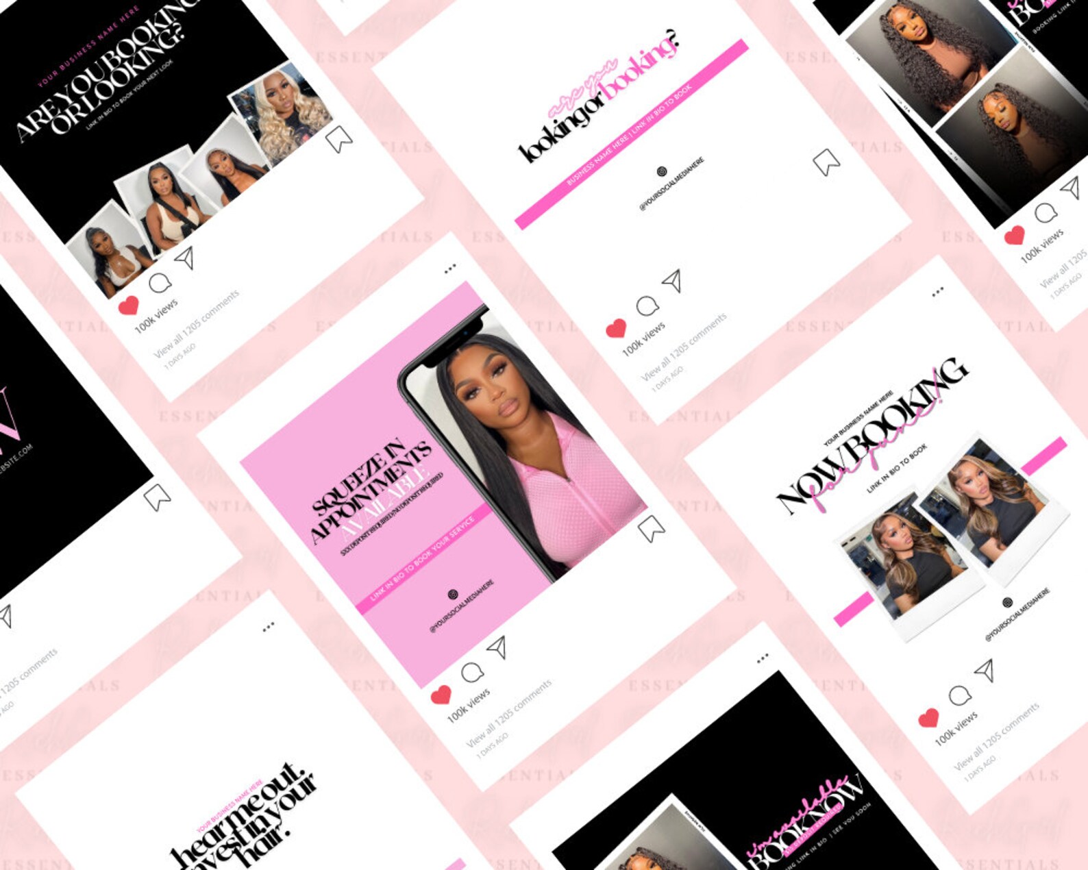 Monthly Social Media Flyers - Hair, Nails, Lashes (digital Download) - Etsy