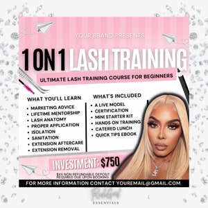 Social Media Bundle - Lash Training Flyer - Lash Course Flyer - DIY ...