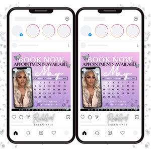 May Bookings Flyer, May Appointment Flyer, Calendar Flyer, Wig Flyer ...