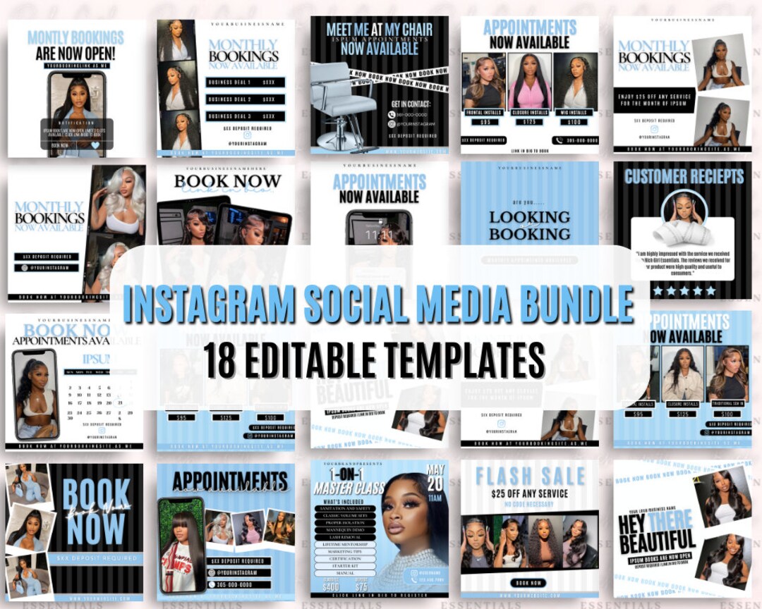 Salon Social Media Templates – Appointment Booking Flyer (canva ...
