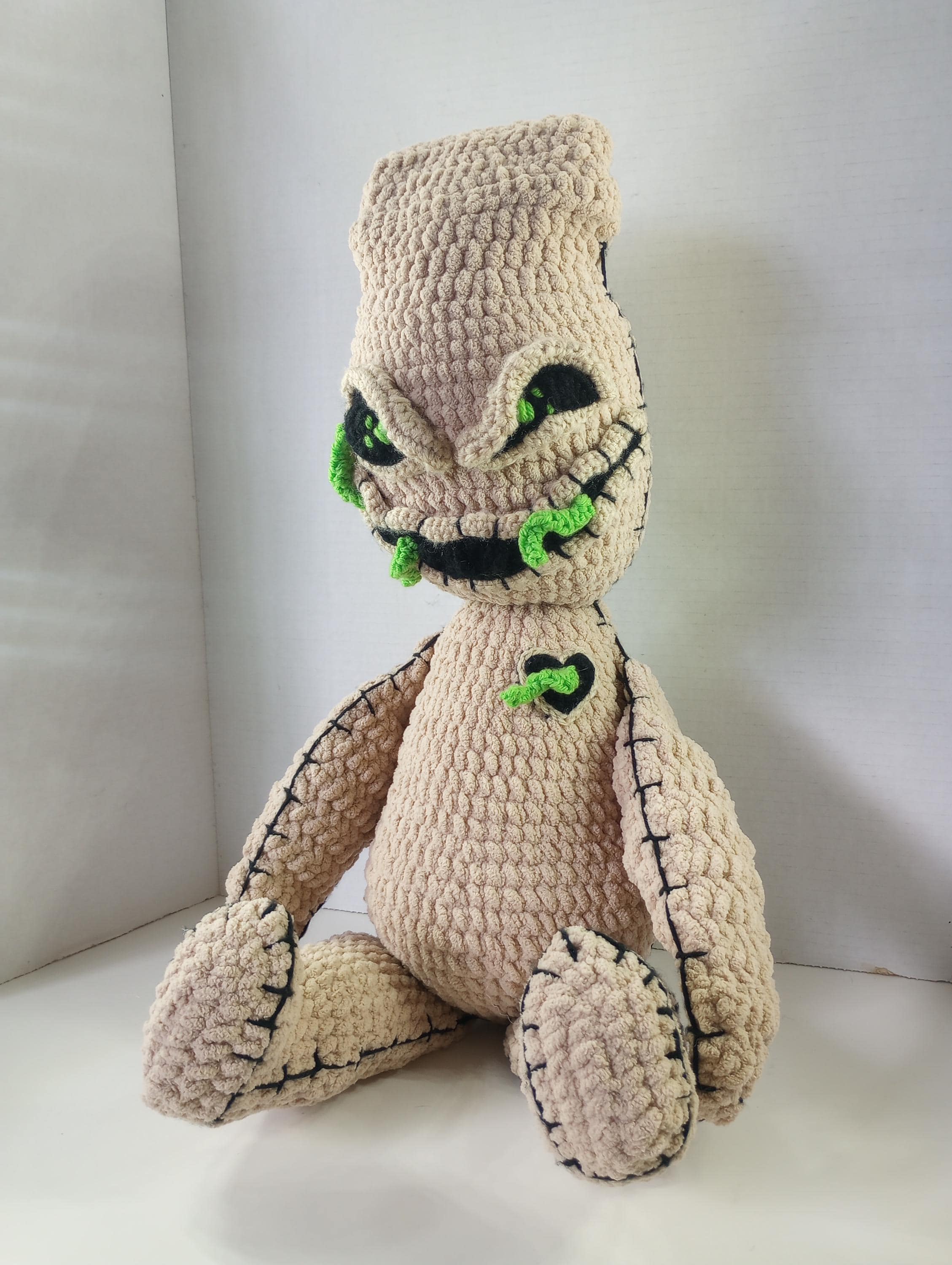 Oogie Boogie Inspired Crochet Plushie, Spooky Doll, Grubby Bubby ...