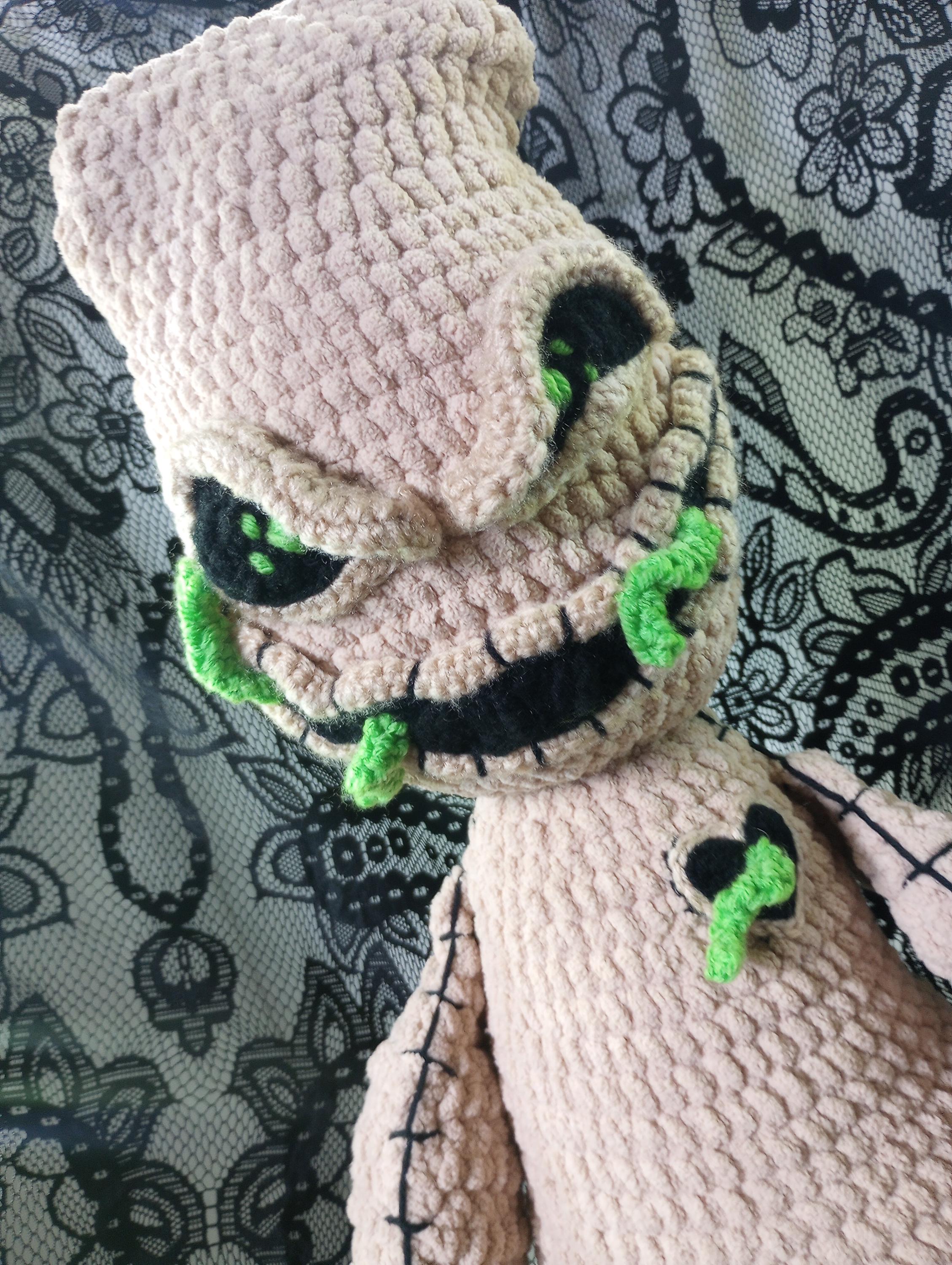 Oogie Boogie Inspired Crochet Plushie, Spooky Doll, Grubby Bubby ...