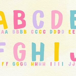 Hand Drawn Letters Clipart, Paint Brush Alphabet Font, Decorative ...