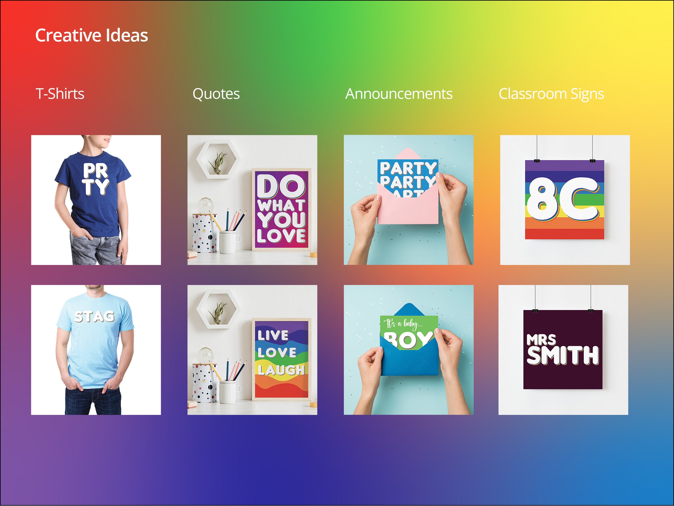 Rainbow Alphabet, Rainbow Letters, Alphabet Clipart, White Letters ...