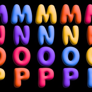 Inflatable Alphabet Font, Balloon Letters Clipart, Fun Inflatable ...