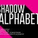 Shadow Alphabet, Black & White Letters, Alphabet Clipart, White Letters ...