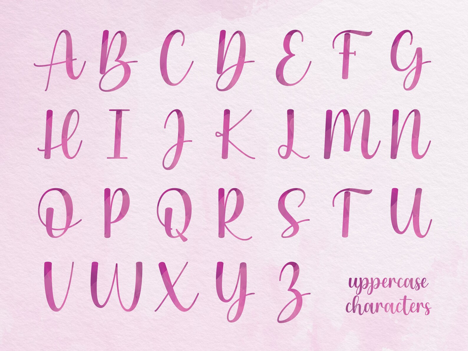 Watercolour Letters Clipart Watercolour Alphabet Clipart - Etsy