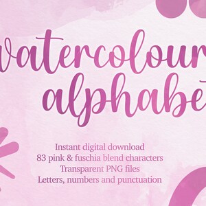Watercolour Letters Clipart Watercolour Alphabet Clipart - Etsy