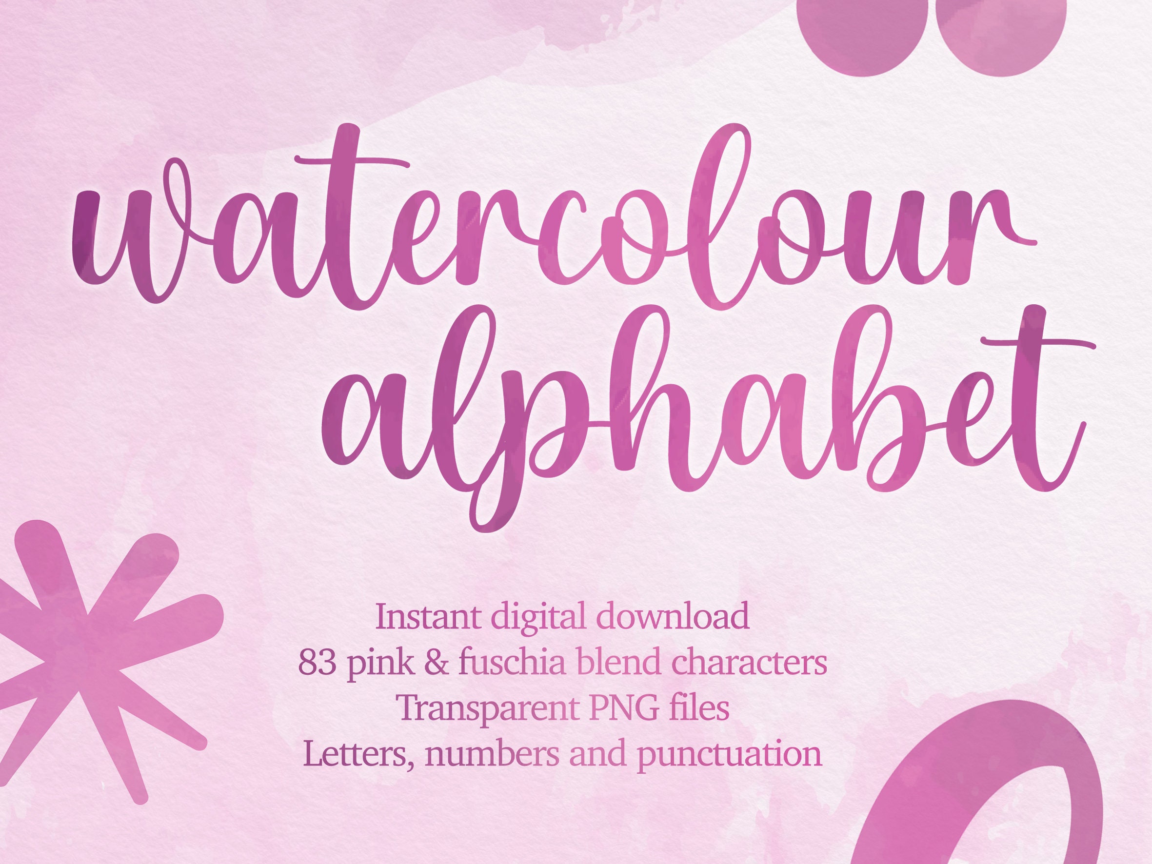 Watercolour Letters Clipart, Watercolour Alphabet Clipart, Watercolour ...