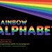 Rainbow Alphabet, Rainbow Letters, Alphabet Clipart, White Letters ...
